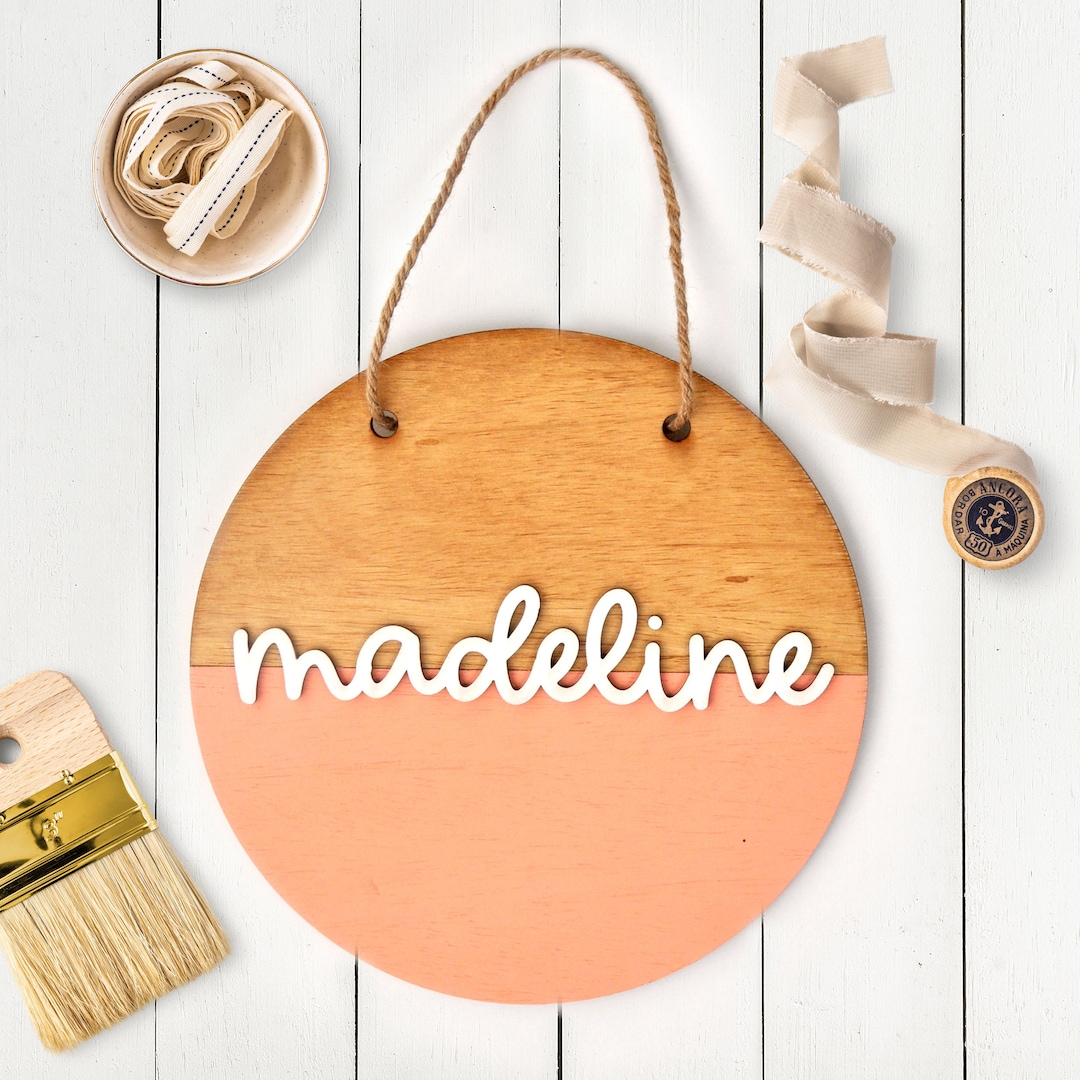 Modern Script Color Dip Name Sign - Etsy