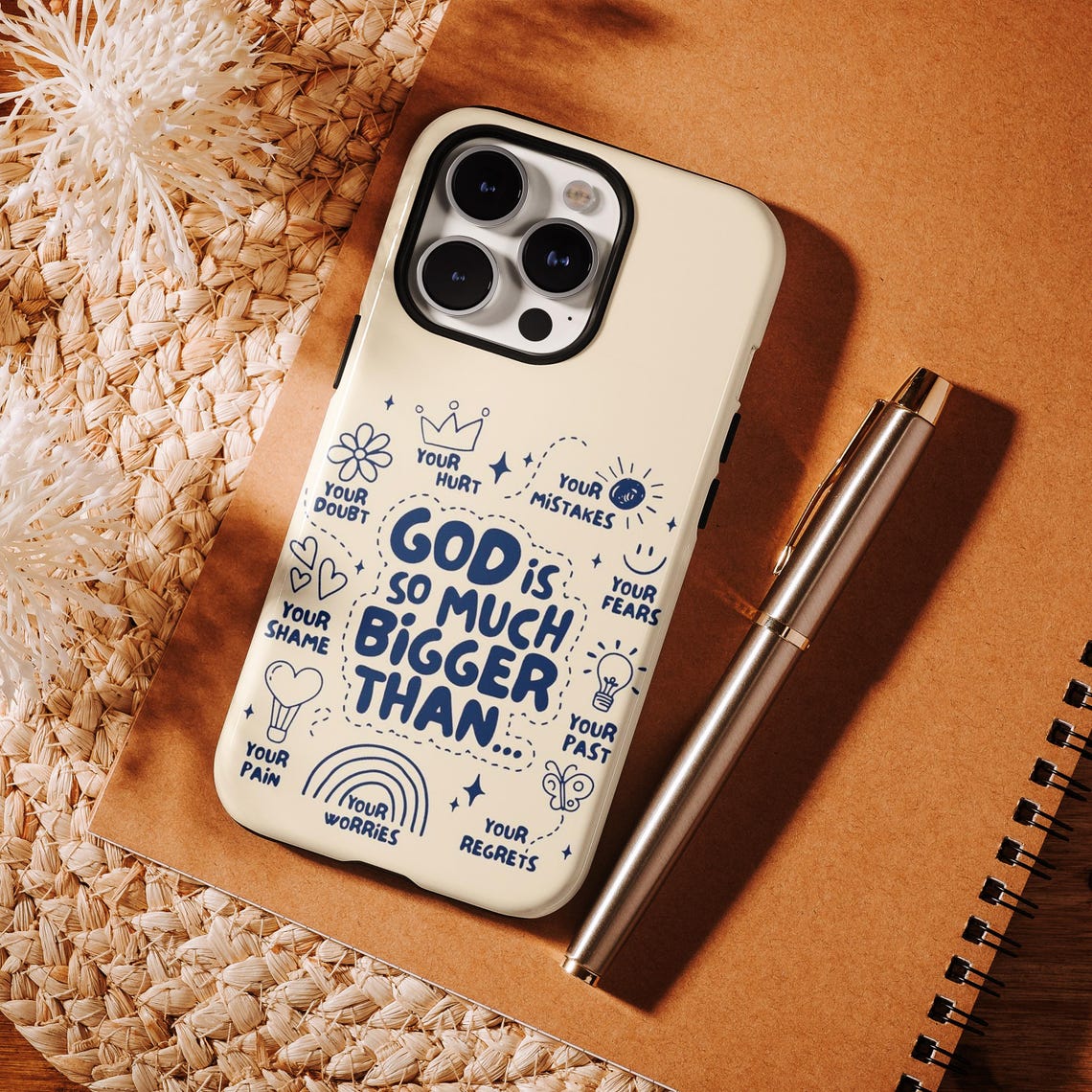 Faith God Phone Case, Bible Verse Scripture iPhone Cover, Catholic ...