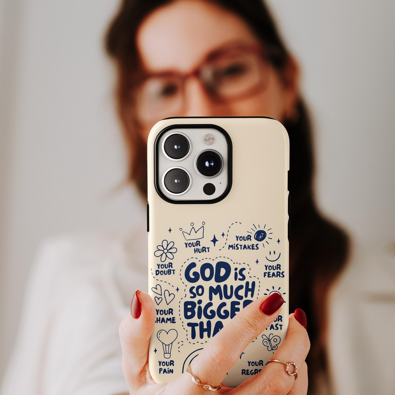 Faith God Phone Case, Bible Verse Scripture iPhone Cover, Catholic ...