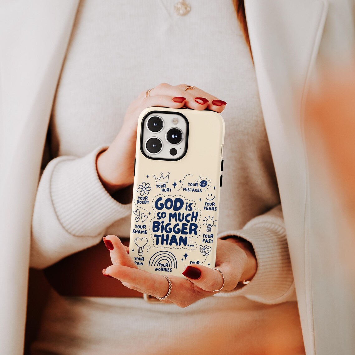 Faith God Phone Case, Bible Verse Scripture iPhone Cover, Catholic ...