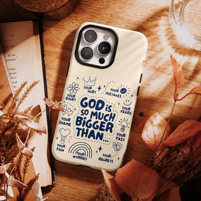 Faith God Phone Case, Bible Verse Scripture iPhone Cover, Catholic ...