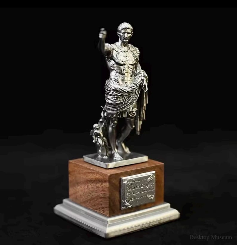 Augustus of Prima Porta Statue: Antique Silver Roman Emperor Decor - Etsy