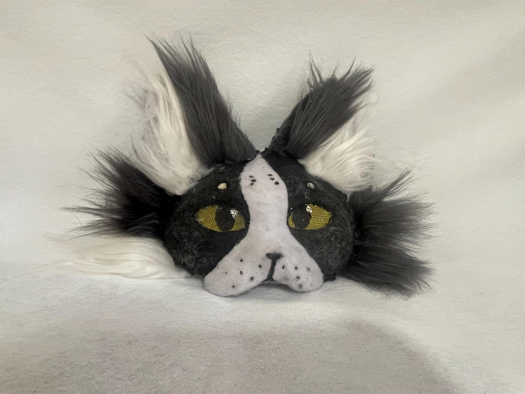 Handmade Cat Mask , Trian Style Animal Mask , Unique Art for Cosplay ...