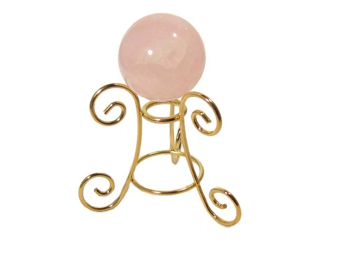 Rose Quartz Sphere 2 50mm with Gold Toned Stand | Etsy