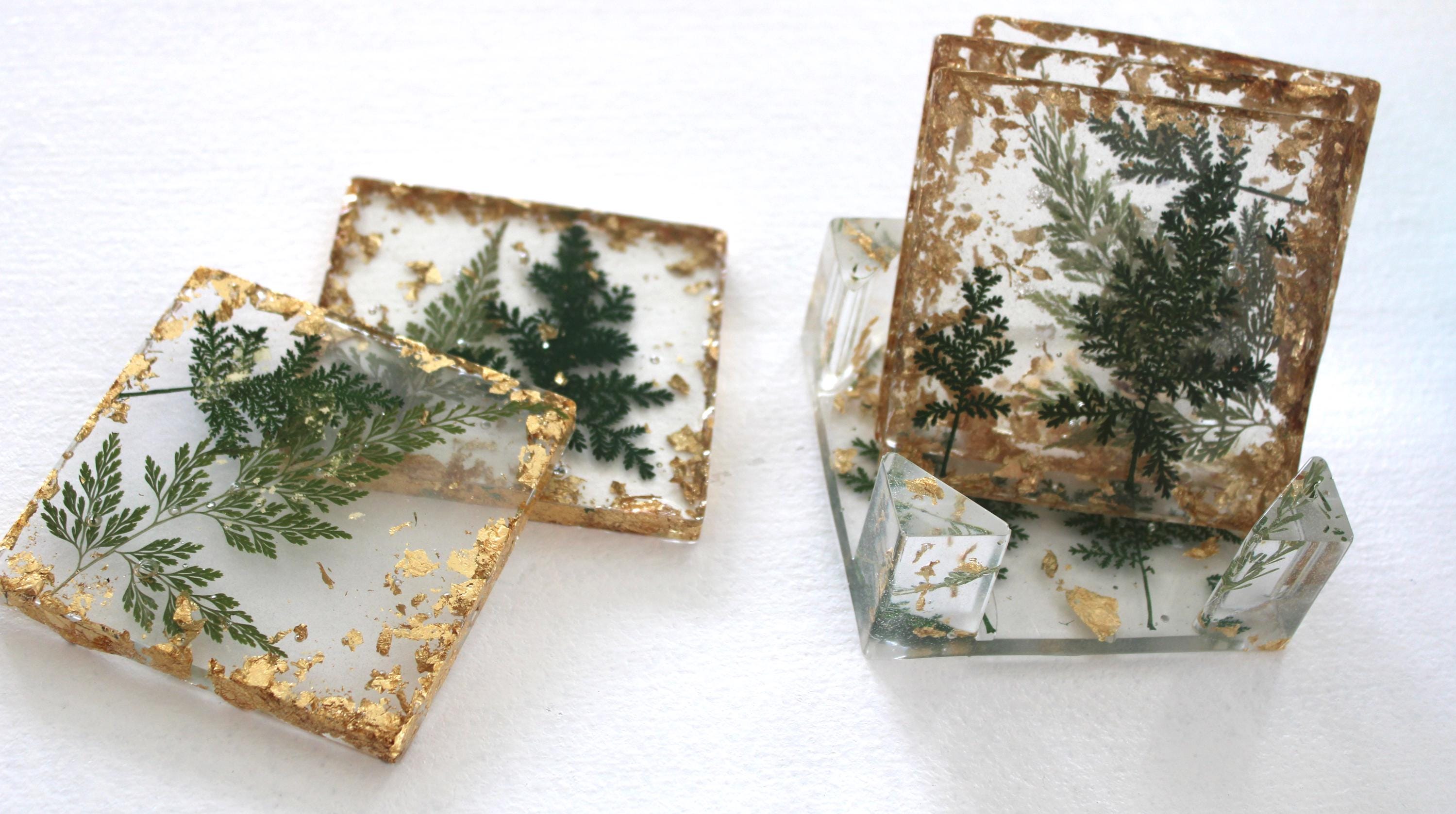 Pine Branch Coaster Set - Etsy