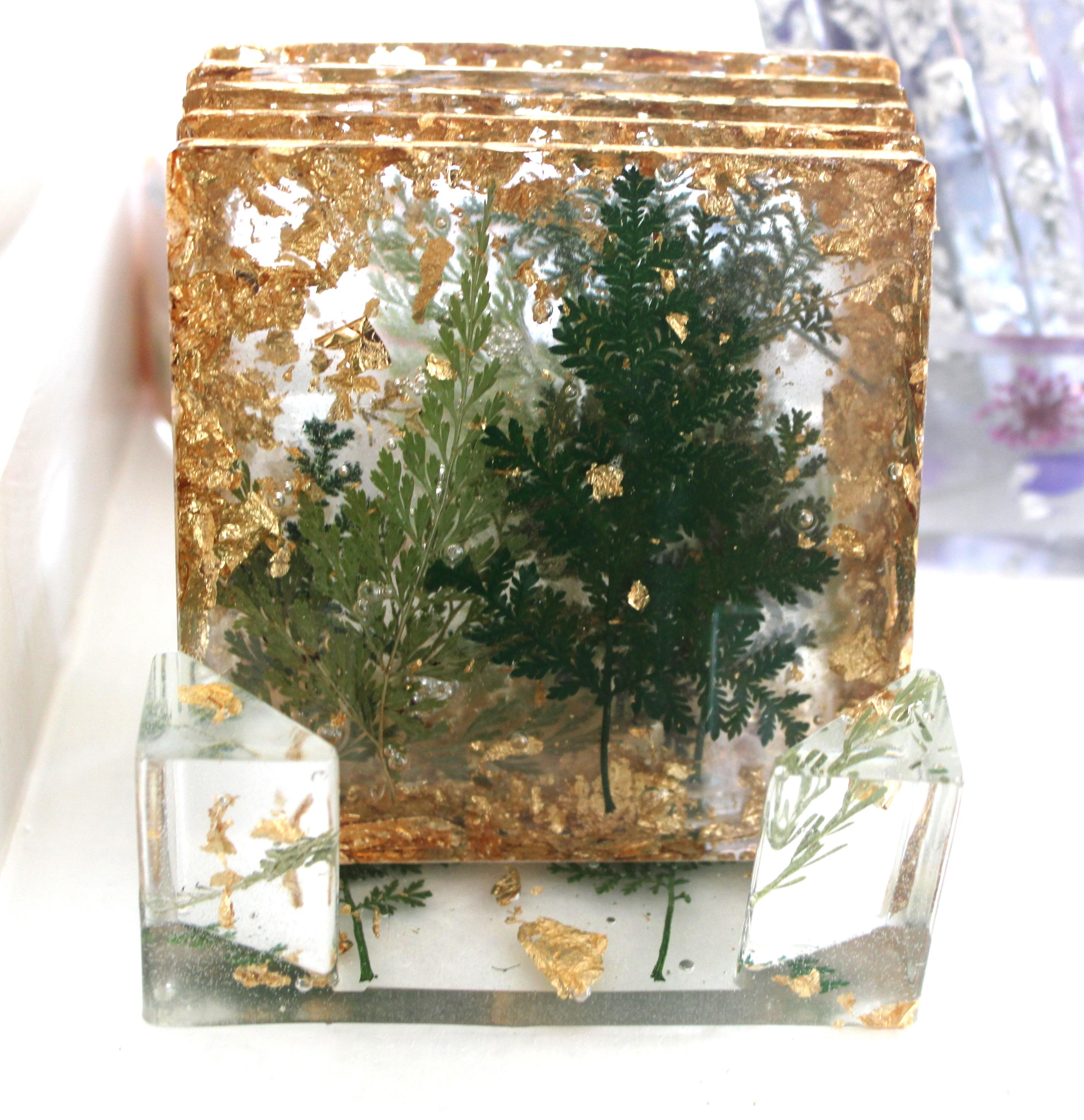 Pine Branch Coaster Set - Etsy