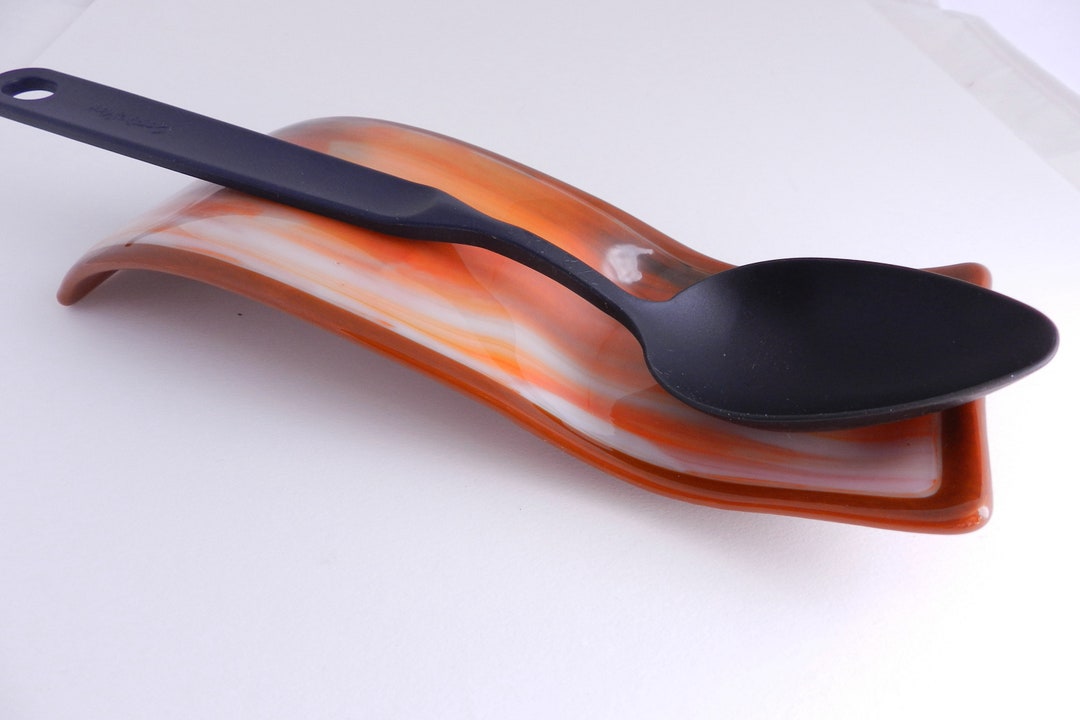 Kitchen Spoon Rest Medium Size Spoon Rest Glass Spoon Rest - Etsy