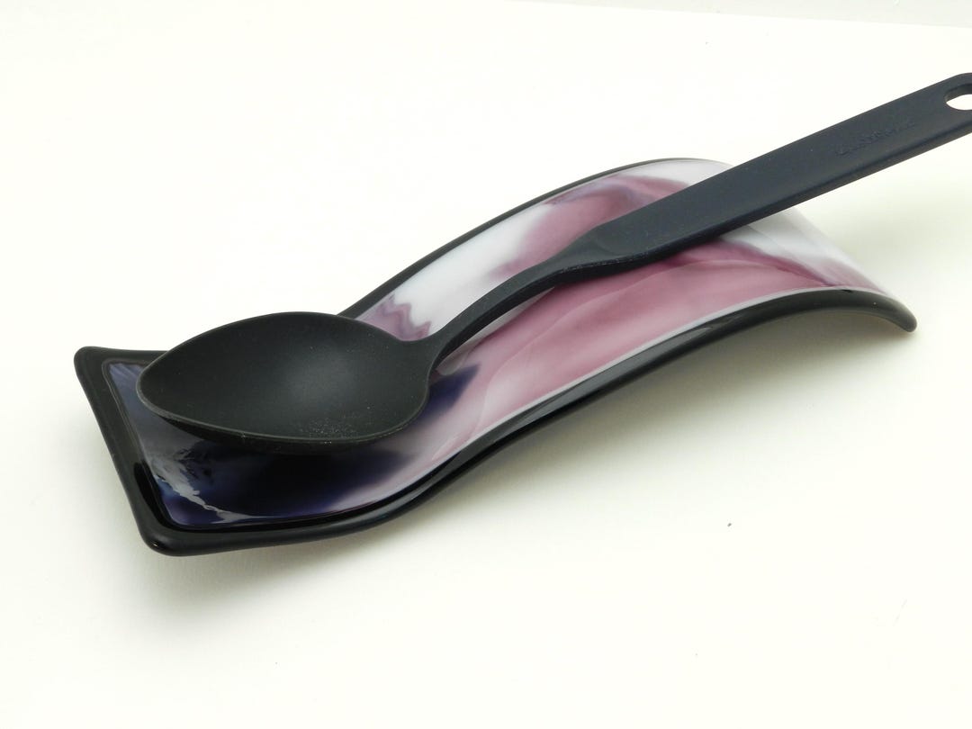 Kitchen Spoon Rest, Glass Spoon Rest, Spoon Holder, Gift for Cooks ...