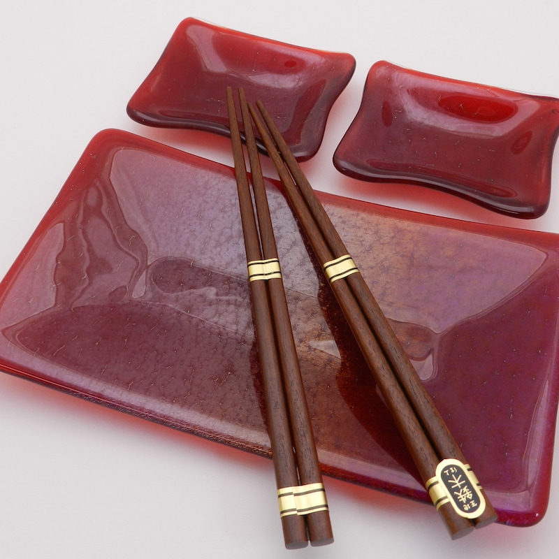 Fused Glass Sushi Plate - Etsy