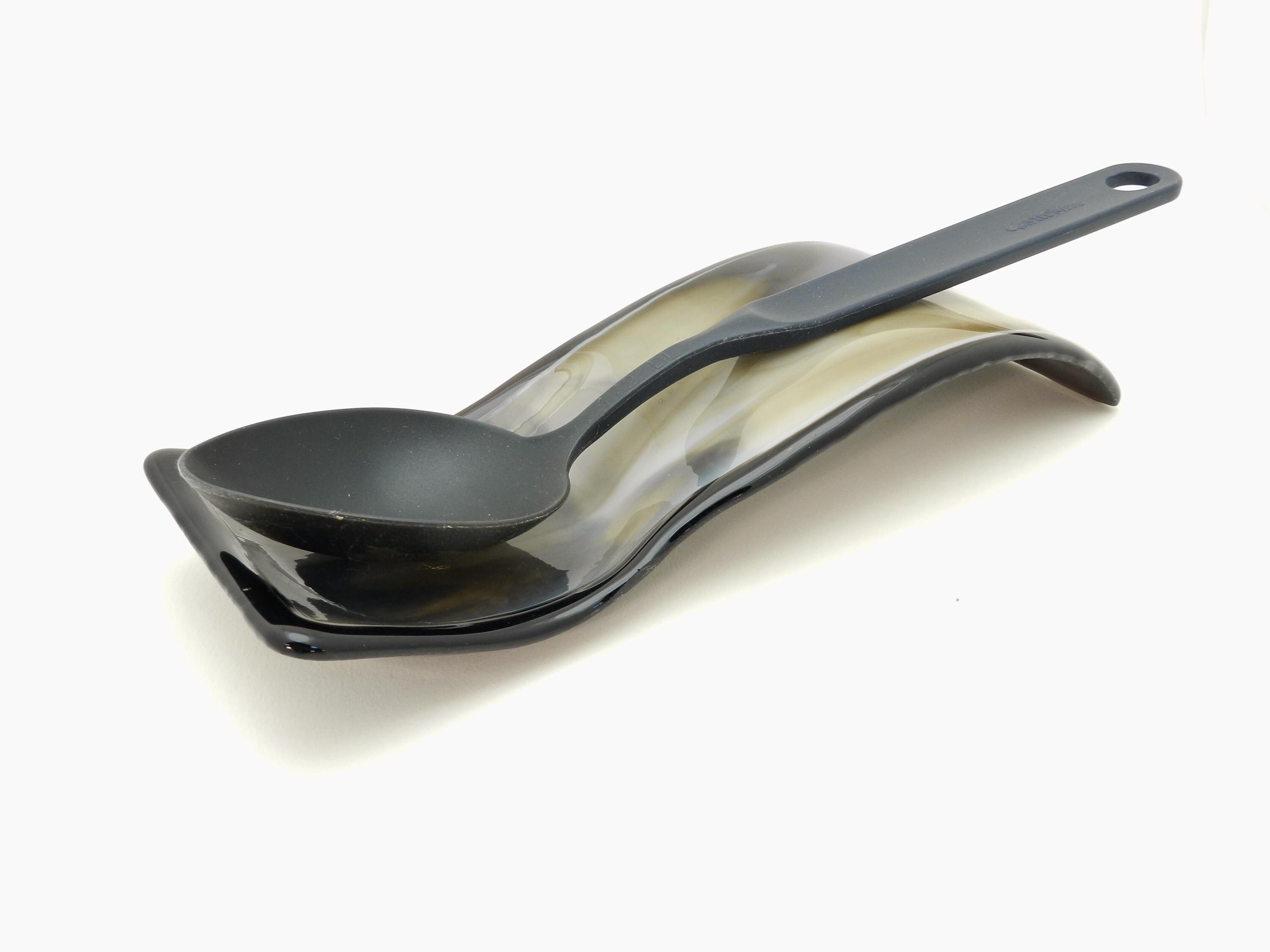 Kitchen Spoon Rest, Glass Spoon Rest, Spoon Holder, Gift for Cooks ...