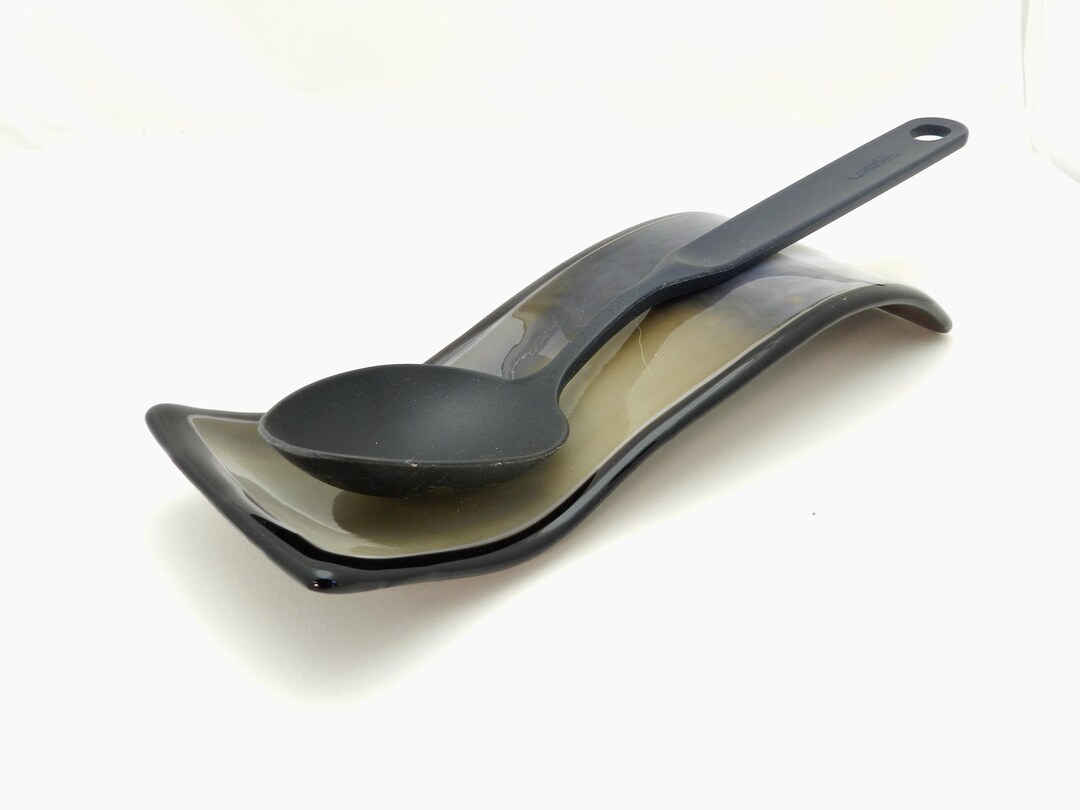 Kitchen Spoon Rest, Glass Spoon Rest, Spoon Holder, Gift for Cooks ...