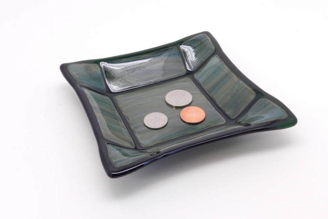 Coin Tray, Small Glass Tray, Keys Tray, Odds and Ends Tray, Trinket ...
