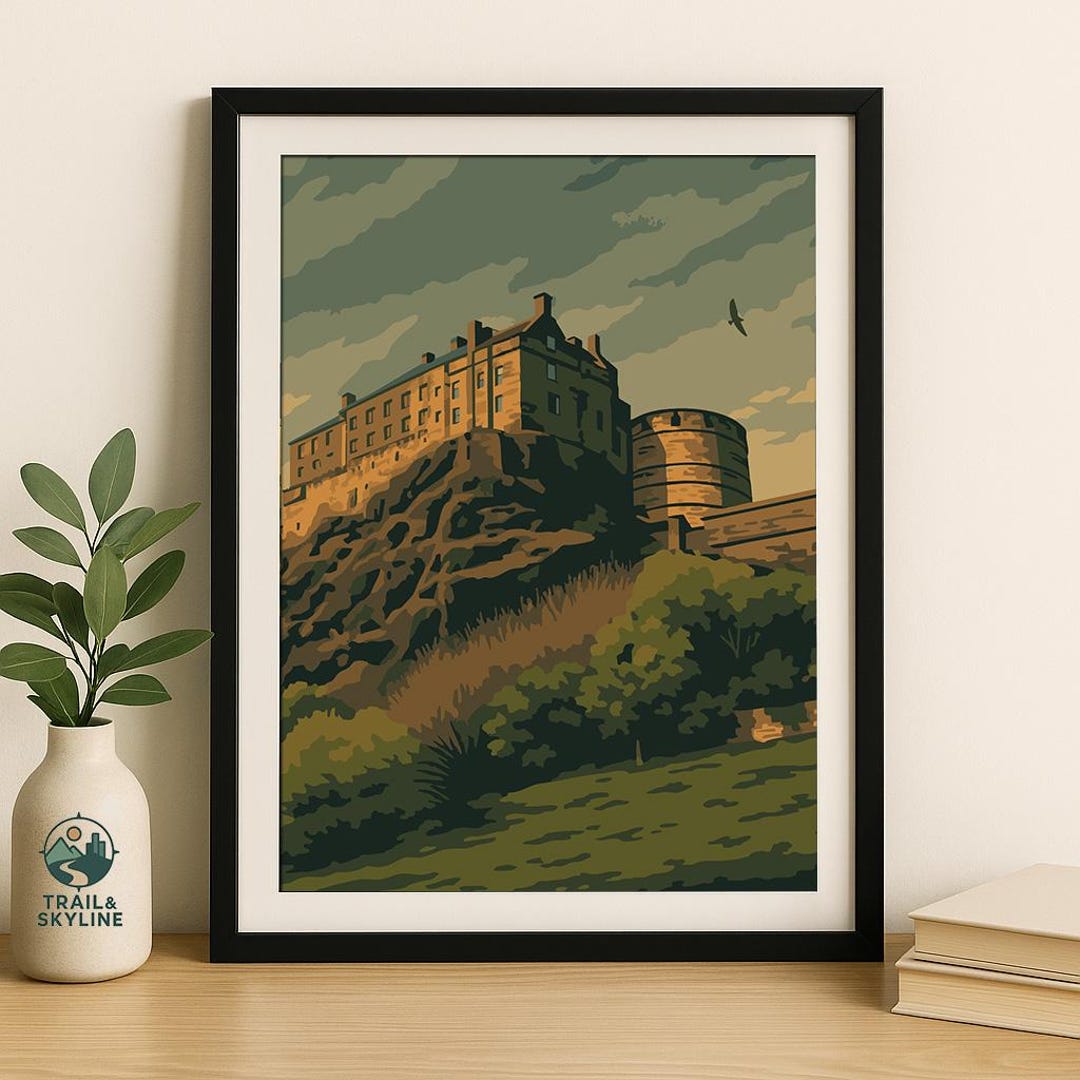 Edinburgh Castle Poster: Scotland Travel Art, Highland Decor - Etsy