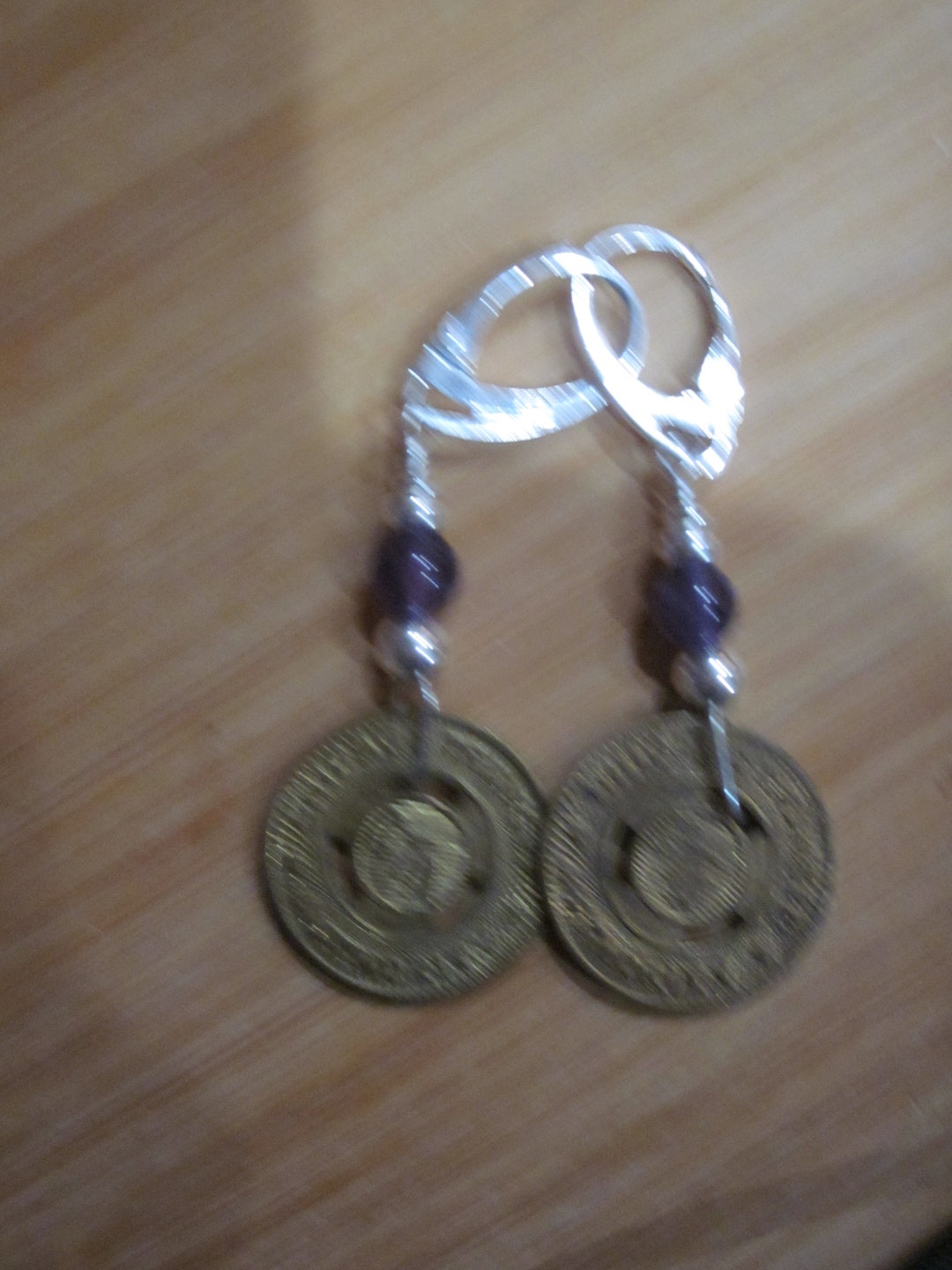 CTA Transit Token Sterling Silver Lever Back Earrings - Brass CTA ...
