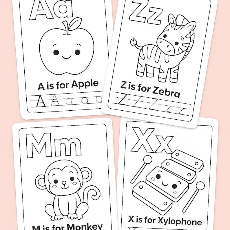 Alphabet Coloring Book A-Z , Trace and Color Letters, Preschol ...