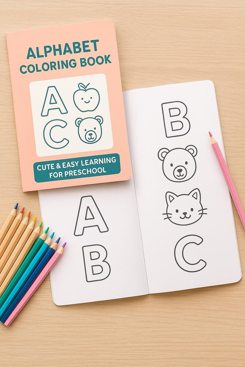 Alphabet Coloring Book A-Z , Trace and Color Letters, Preschol ...