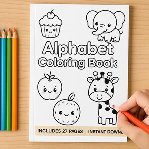 Alphabet Coloring Book A-Z , Trace and Color Letters, Preschol ...