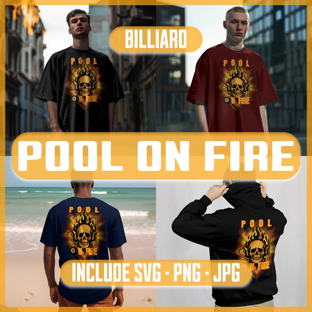 Pool on Fire SVG PNG JPG – Flaming 8 Ball Billiards Clipart,billiards ...