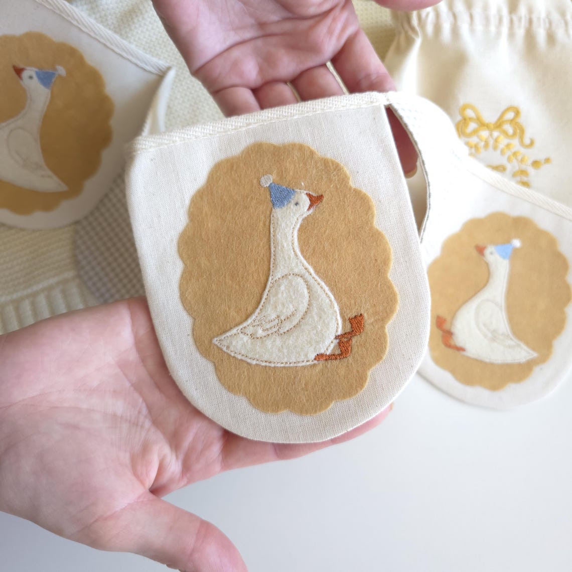 Goose Nursery Garland – Handmade Cotton Bunting With Felt Geese, Ships ...