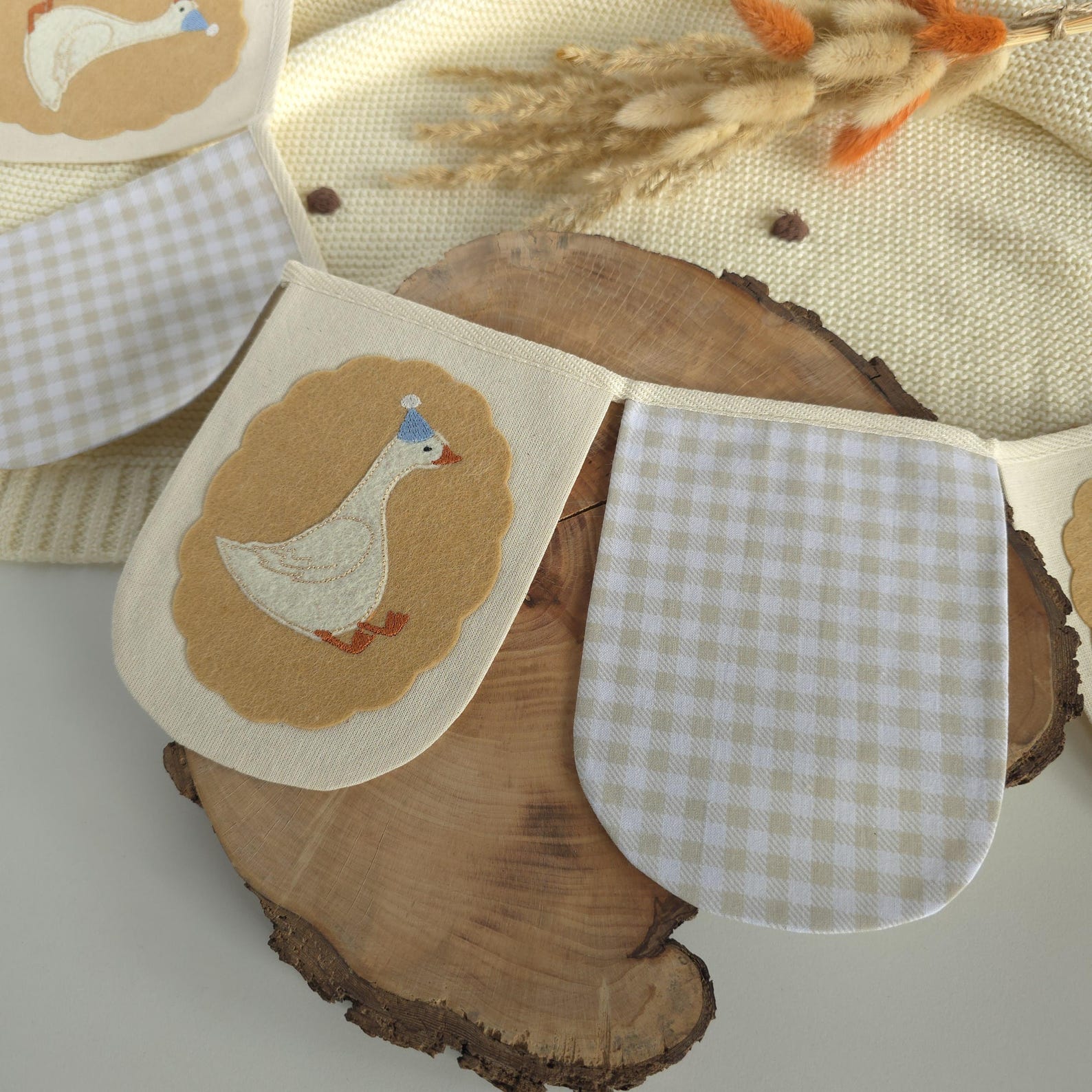 Goose Nursery Garland – Handmade Cotton Bunting With Felt Geese, Ships ...