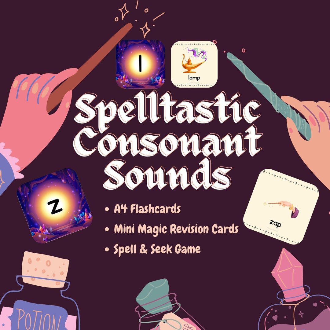 Spelltastic Consonant Sounds | Magic-themed Phonics Flashcards & Game ...