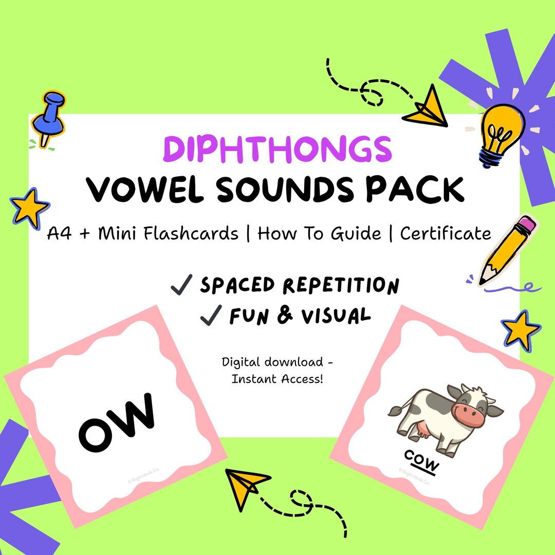 Diphthongs Flashcard Pack | Evidence Based Phonics Teaching Tool ...