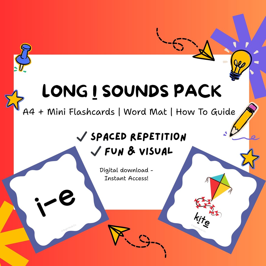 Long I Sounds Flashcards Pack | Evidence Based Phonics Teaching Tool ...