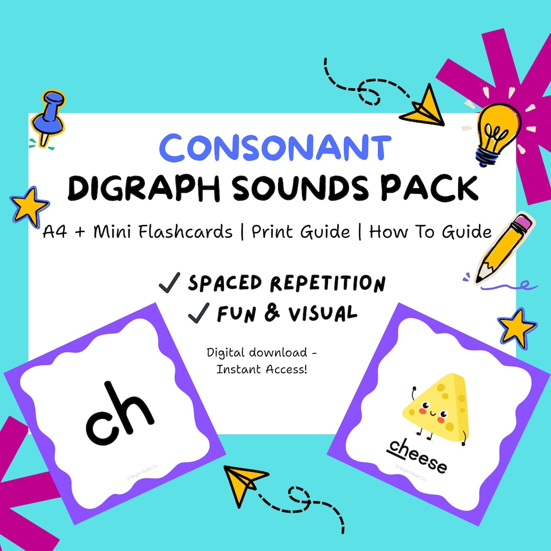 Digraph Sounds Flashcards Pack | Evidence Based Phonics Teaching Tool ...