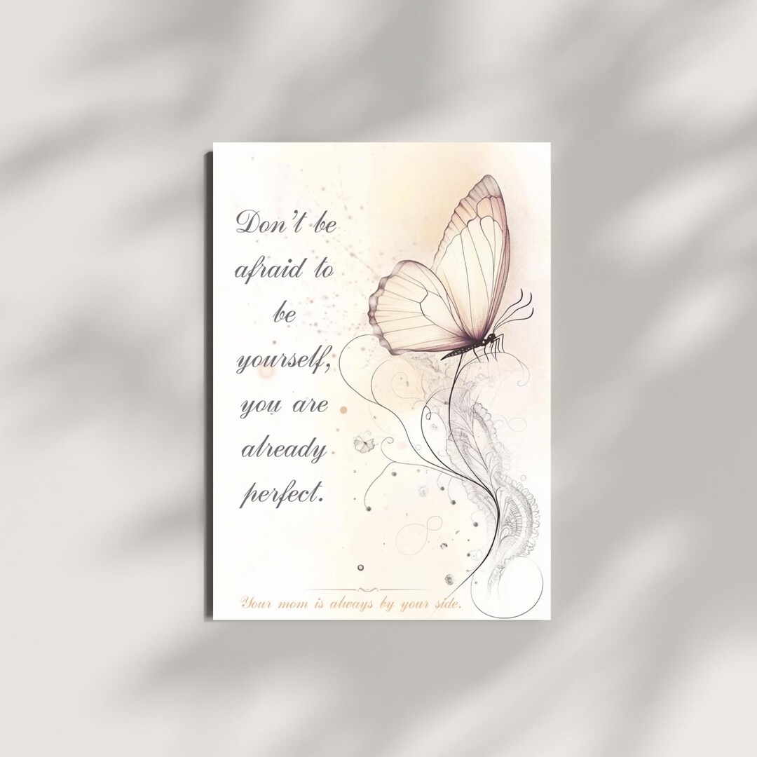 Inspirational Quote Poster: Don't Be Afraid - Mother's Love (digital ...