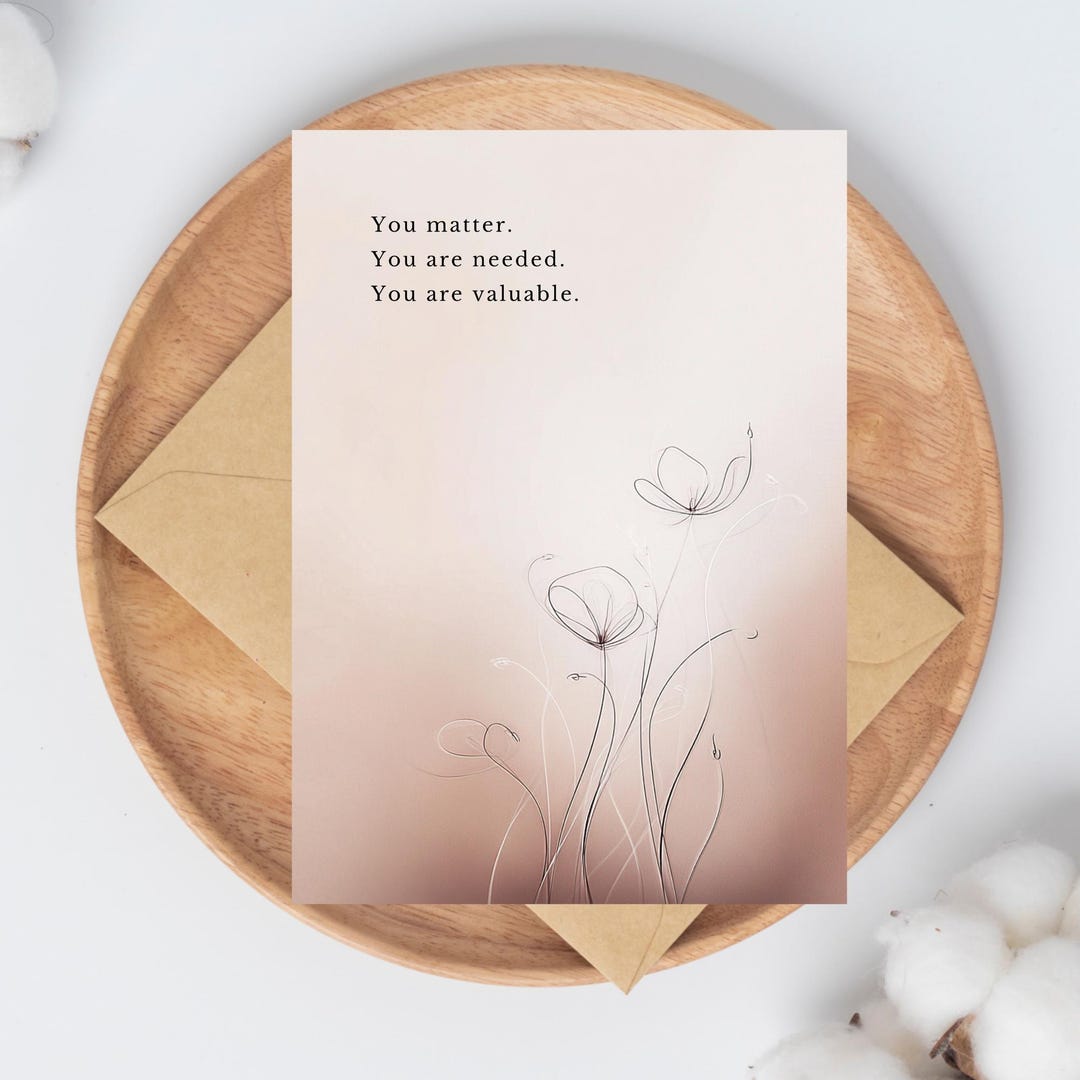 You Matter Poster - Mental Health Wall Art - Self Worth Affirmation ...