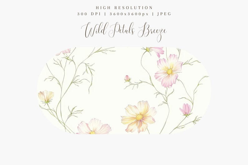 Wildflower Seamless Pattern – Watercolor Floral Digital Paper, Pastel ...