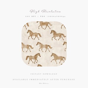 Watercolor Horse Dance Seamless Pattern - Horse Pattern - Running ...