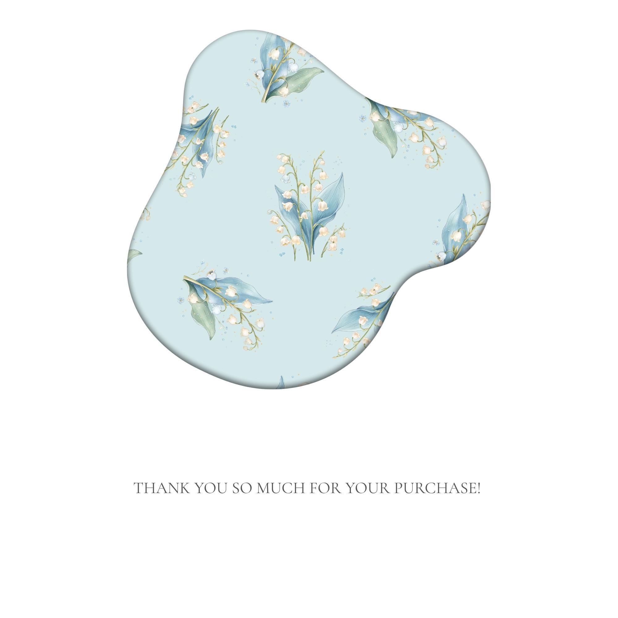 Watercolor Lily of the Valley Seamless Pattern, Blue Spring Floral PNG ...