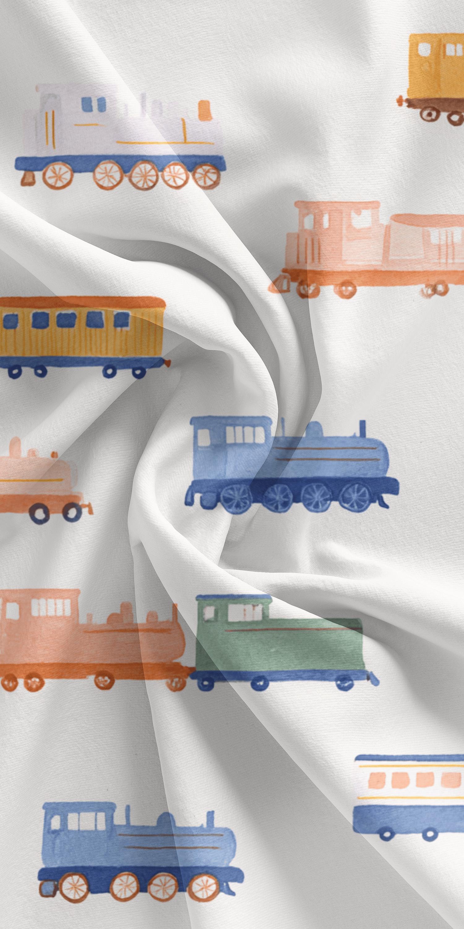 Seamless Train Pattern for Kids, Steam and Toy Trains, Fast Download ...