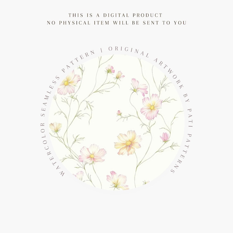Wildflower Seamless Pattern – Watercolor Floral Digital Paper, Pastel ...