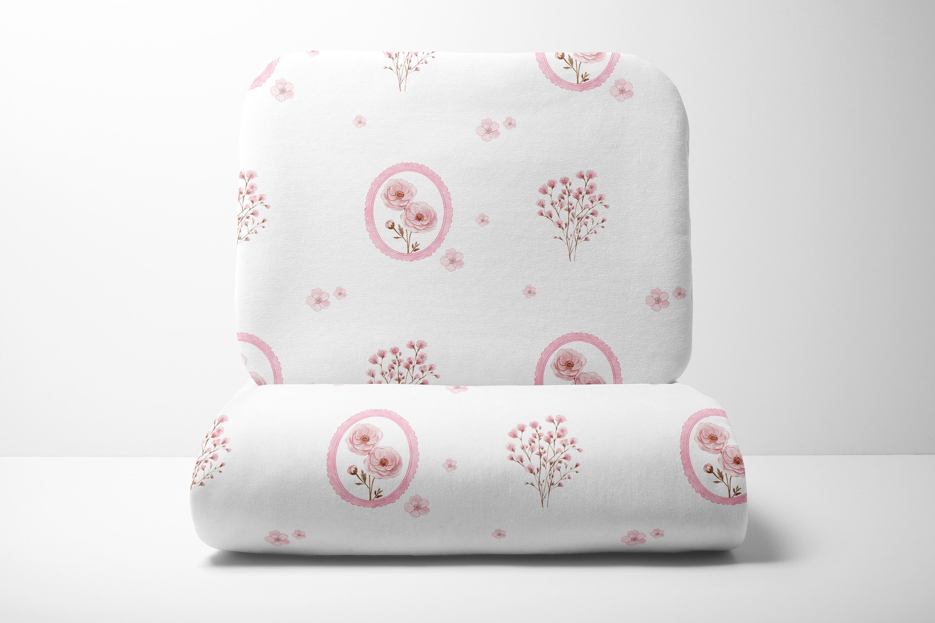 Blush Pink Floral Seamless Pattern - Romantic Watercolor Flowers ...