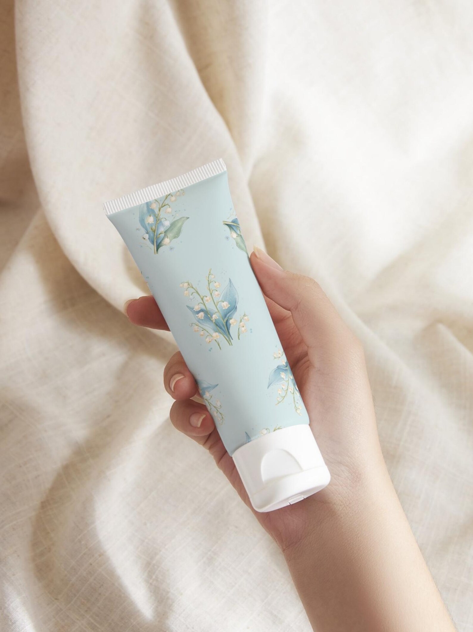 Watercolor Lily of the Valley Seamless Pattern, Blue Spring Floral PNG ...