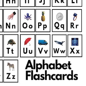 ABC Alphabet Flashcards Learning to Read Letters Kindergarten Pre K ...