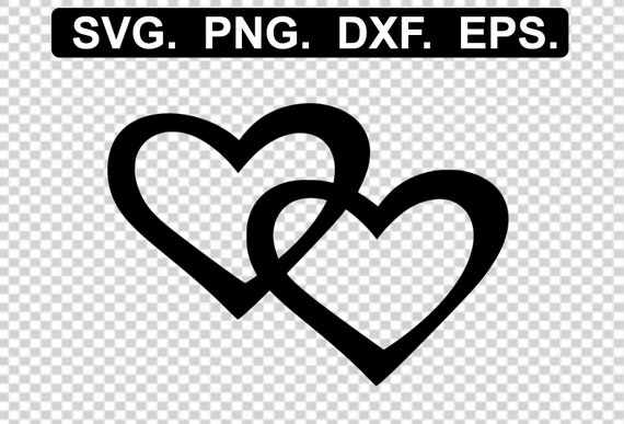 Interlocking Hearts Wedding Clip Art