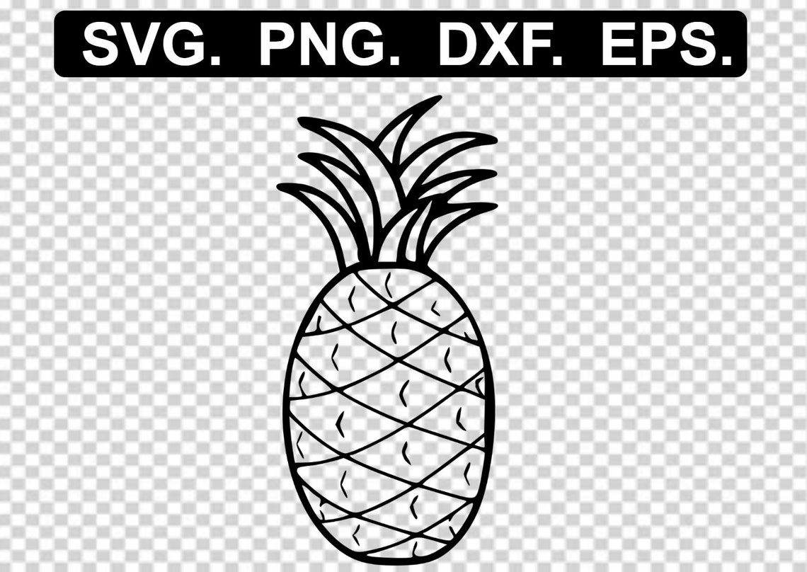 Pineapple Vector Graphic SVG, Pineapple DXF, Digital Download, Clipart ...