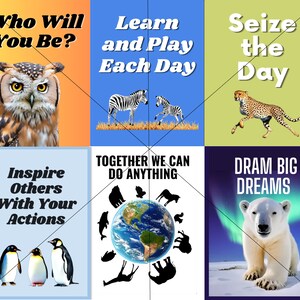 Classroom Décor Animals Wild Animal Print Posters Bulletin Borders ...