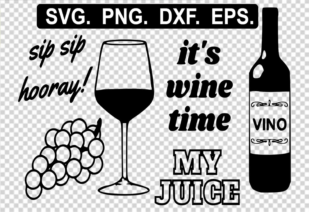 Wine Vector SVG, Grapes Digital Download, Clipart, Vino , SVG File ...