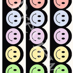 Bulletin Board Borders Retro Pastel Classroom Decor Ideas Smiley Face ...