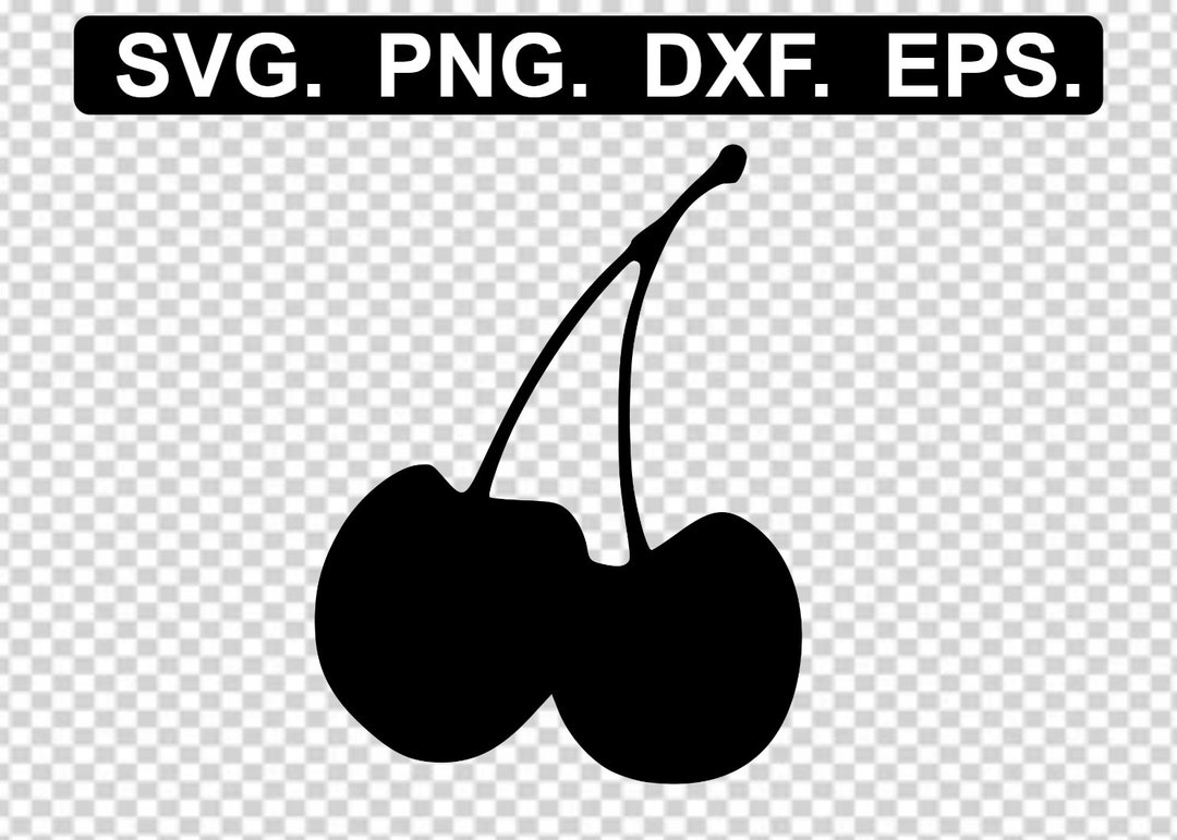 Cherry Vector Graphic SVG, Cherries DXF, Digital Download, Clipart PNG ...