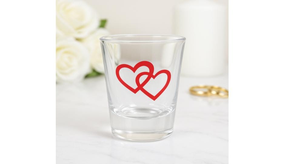 Interlocking Hearts Wedding Clip Art