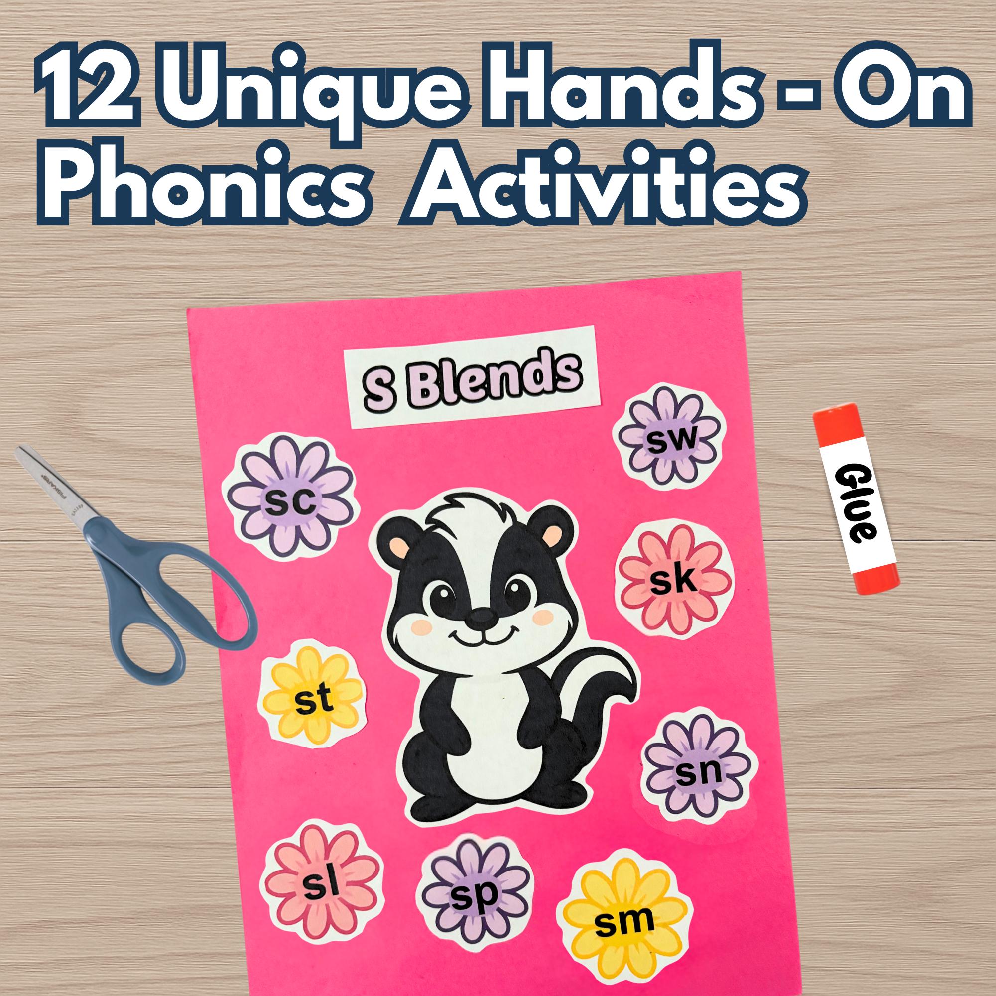 Phonics Craft Bundle Phonics Anchor Chart Wall Blends Digraphs ...