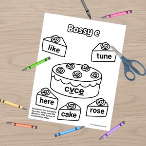 Anchor Chart Bossy E Phonics Craft Art Project Kindergarten 1st Grade ...