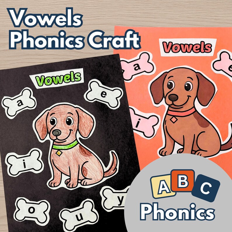 Anchor Chart Vowels Phonics Craft Art Project Kindergarten 1st Grade A ...