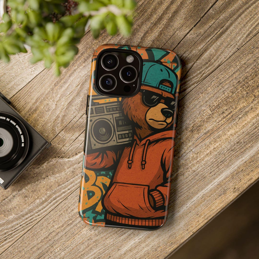 Urban Style Phone Case With Cool Bear Design, Design Premium Phone Case ...