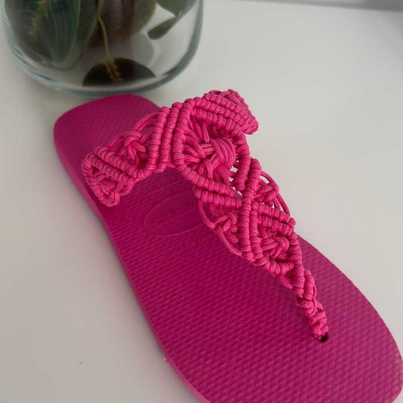 Macrame Flip Flops - Etsy